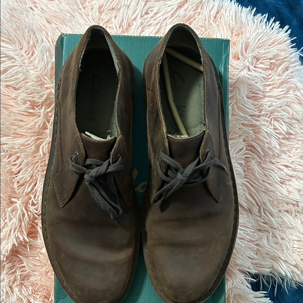 Clarks Dark Brown Bushacre Lo Shoes For Men - Gem